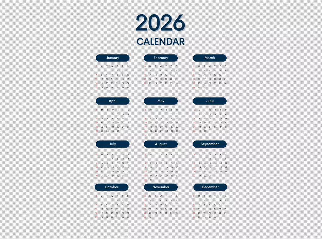 Free Premium PNG Professional 2026 Yearly Planner Display with Modern ...